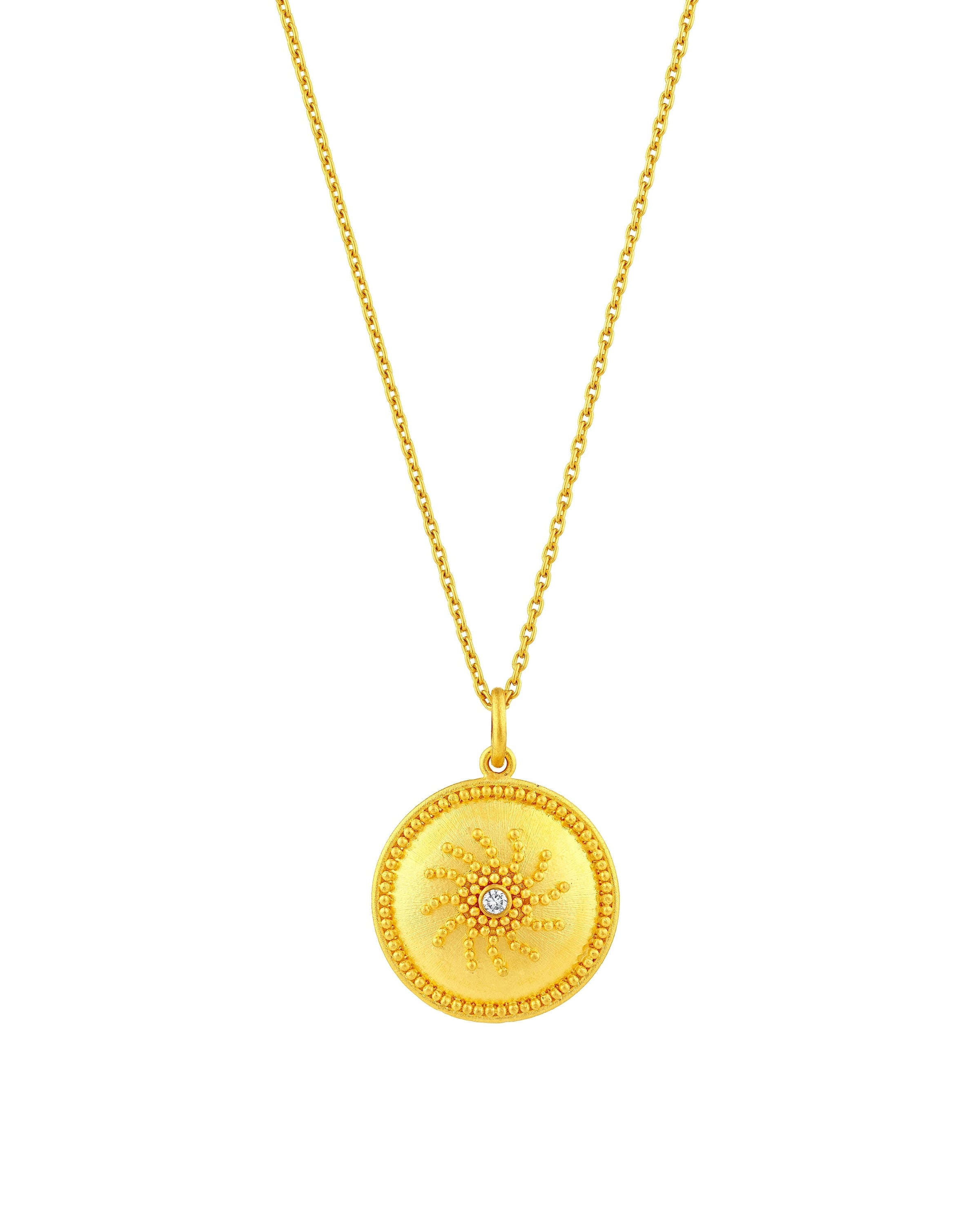 Sun Design Pendant - Buy Exquisite 24 Karat Jewelry | Cevherun